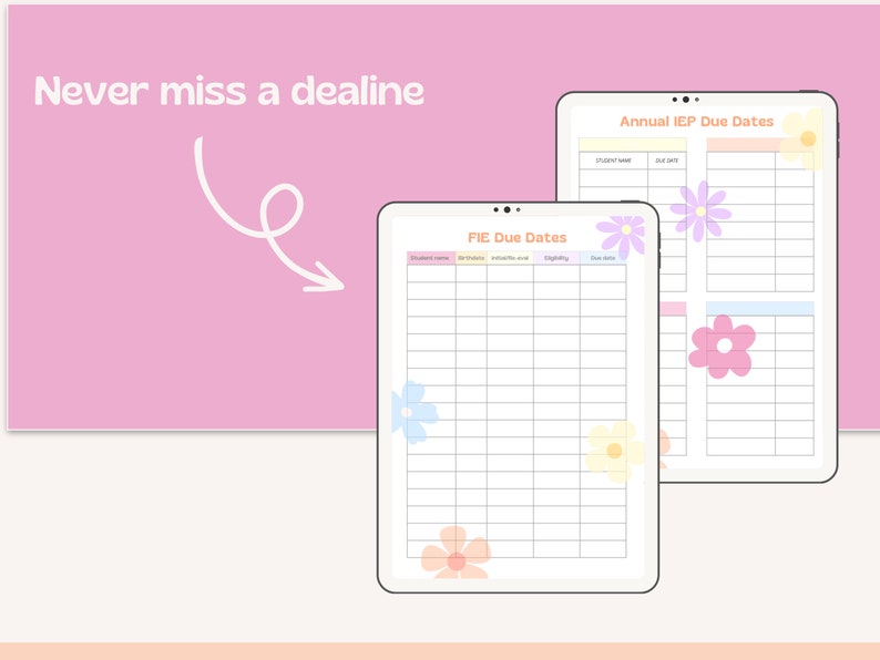 Floral SLP Planner | Speech Therapy Planner | IEP Planner | Data Sheet ...