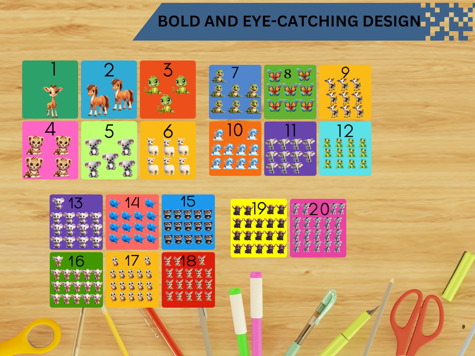 Animal Alphabet & Number Flash Cards Digital Print Classroom - Etsy