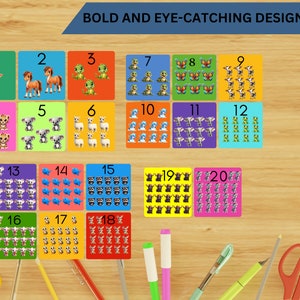 Animal Alphabet & Number Flash Cards Digital Print Classroom - Etsy