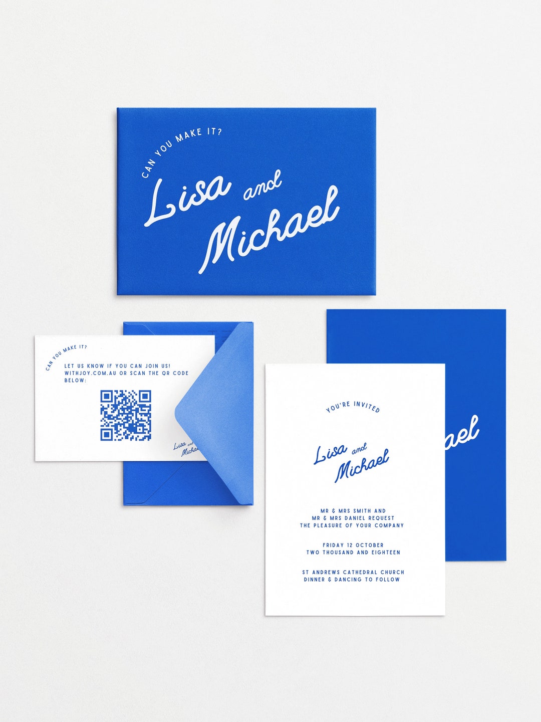 Baller Wedding Invitation DIY Template for DIY Printing Set of ...