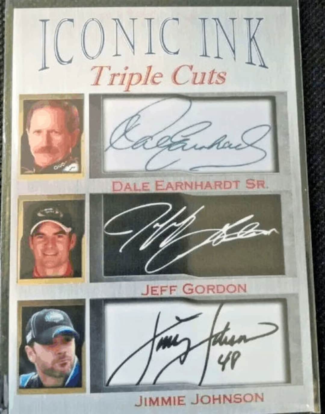 Lot of 5 Dale Earnhardt Jeff Gordan Jimmy Johnson Facsimile Autographs ...