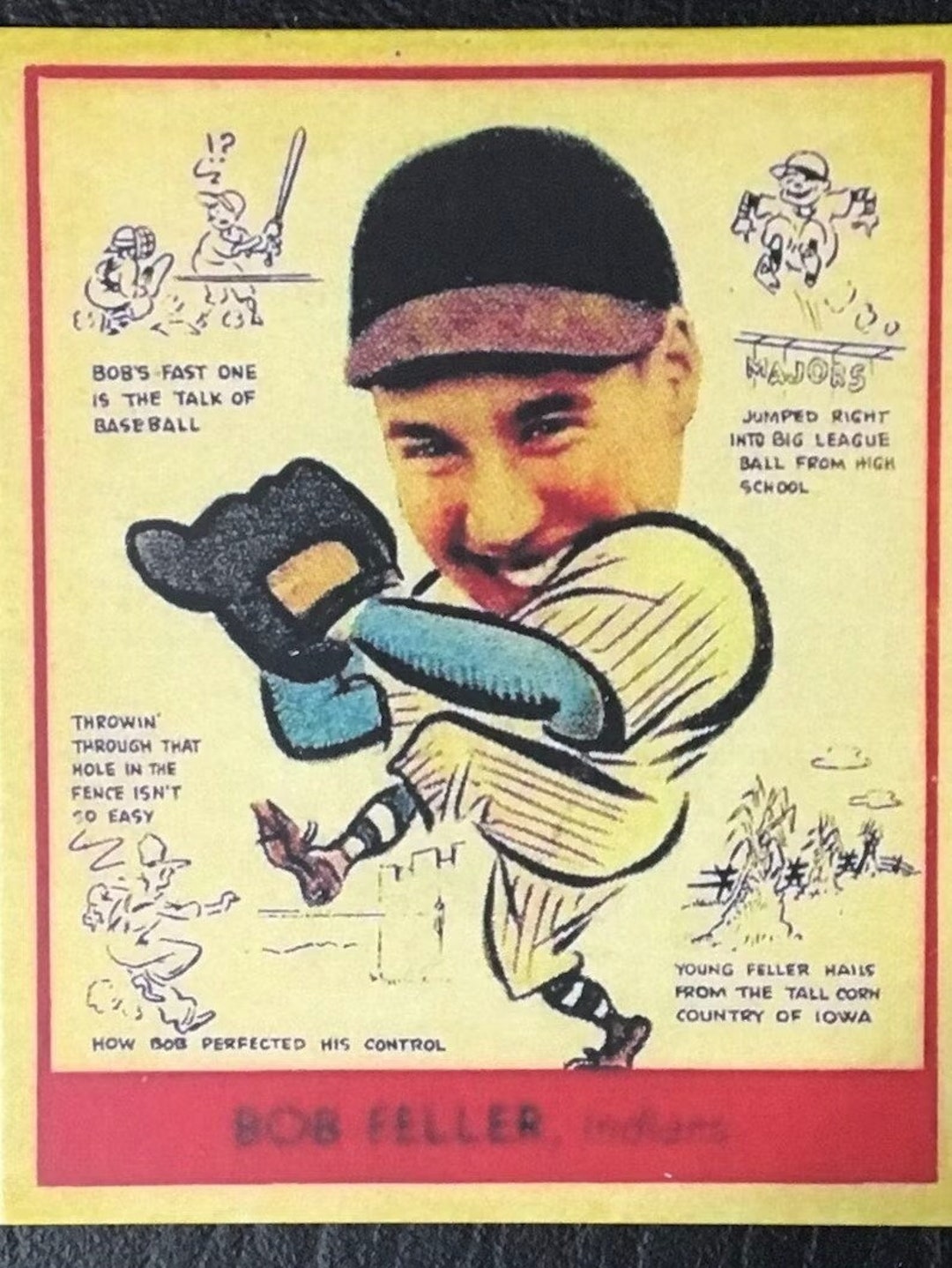 5 Card Lot Bob Feller 1938 Goudy 5 Cards - Etsy