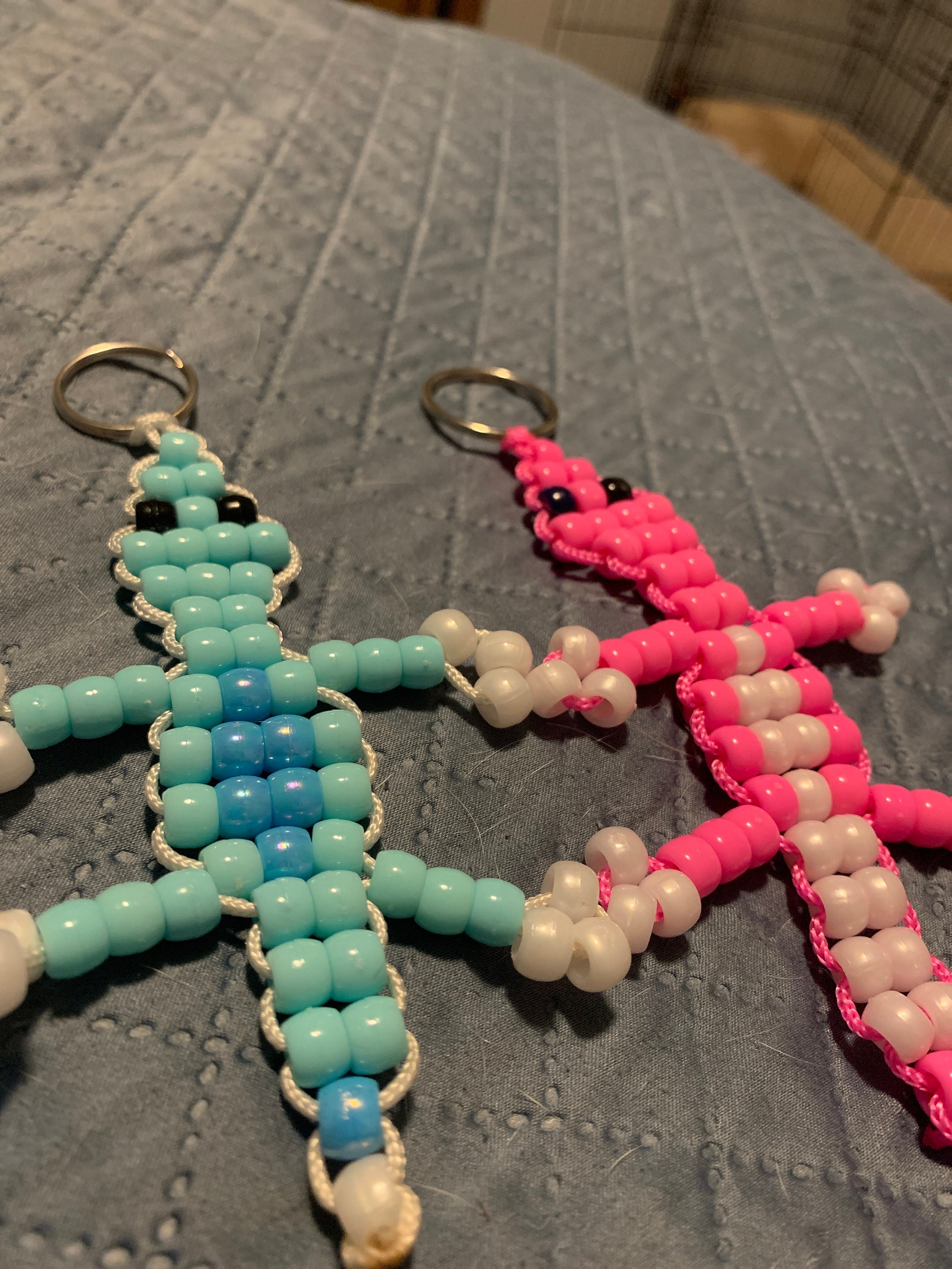 90s Beaded Lizard Keychains - Etsy