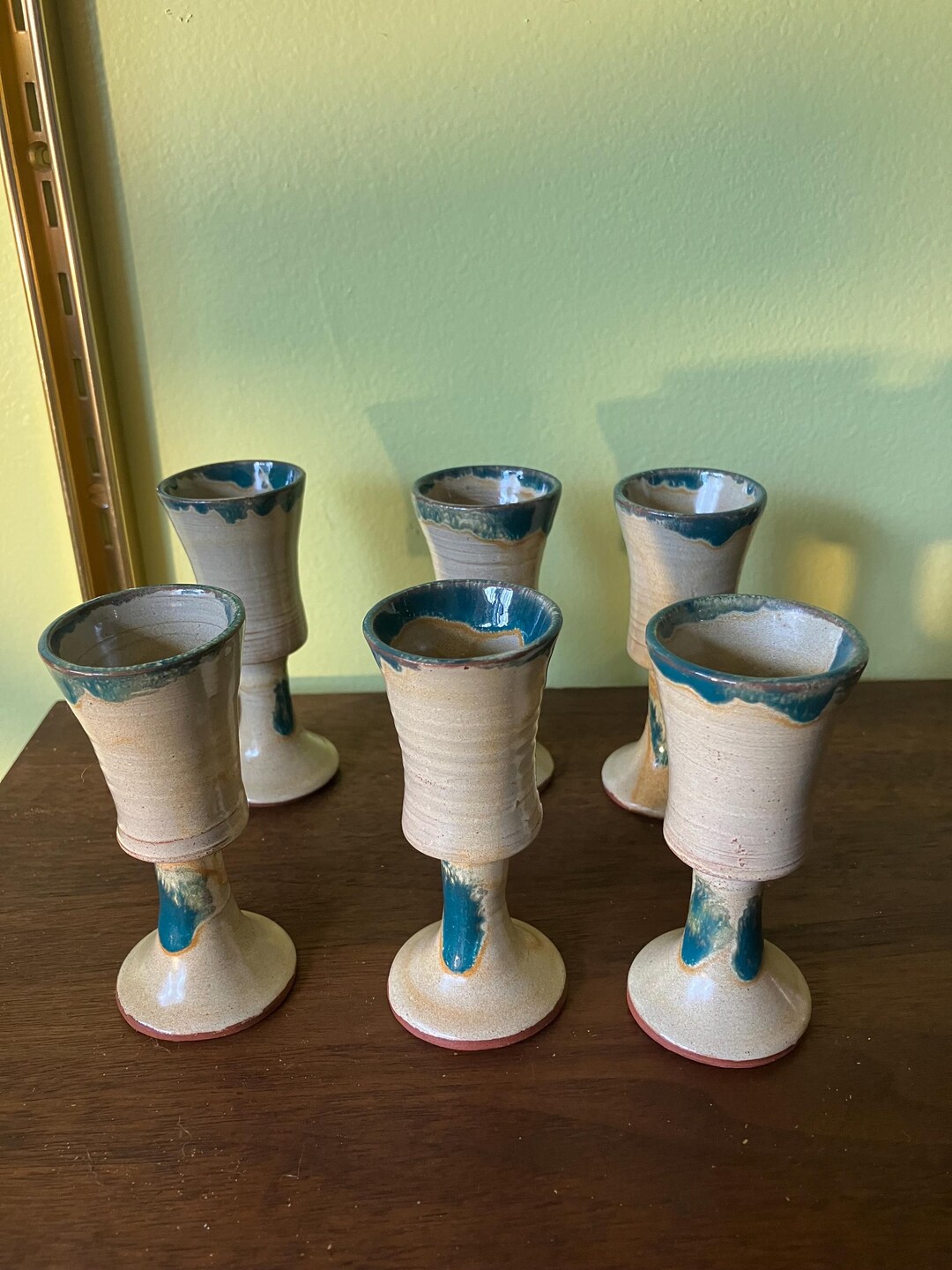 Set of 6 Vintage Studio Pottery Cordials Apertifs by Wynne Pottery ...