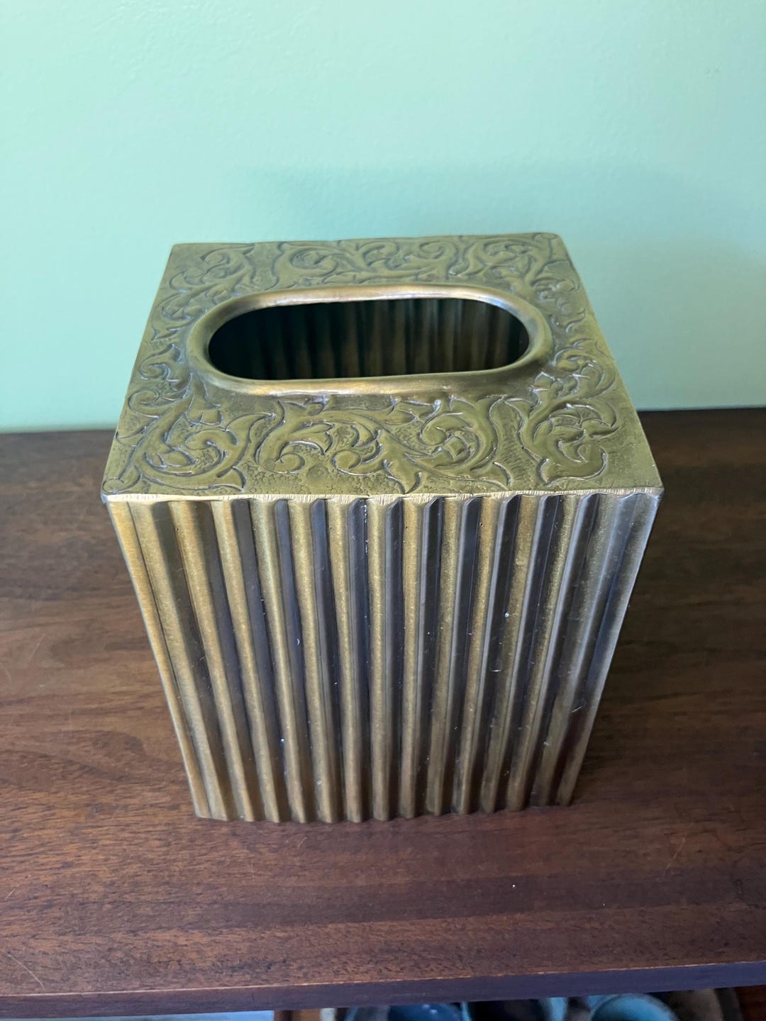 Solid Brass Tissue Box Cover Made by Croscill - Etsy