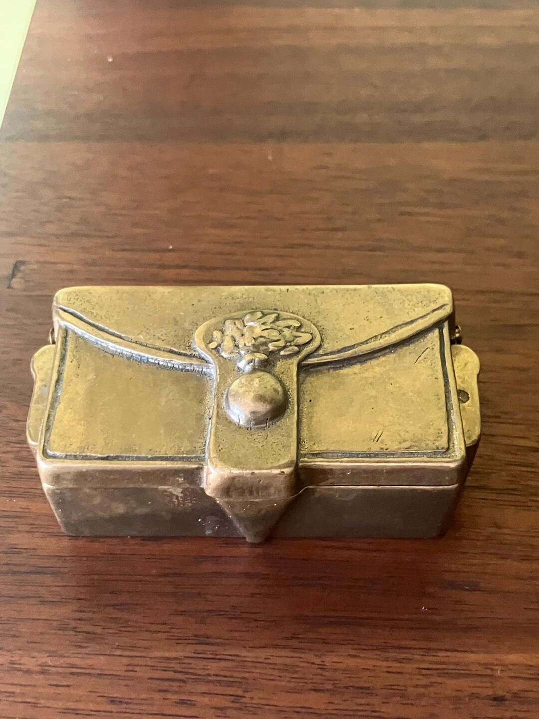 Vintage Stamp Brass Box - Etsy