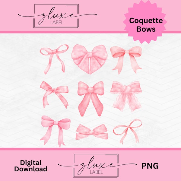 Coquette Bows Png - Etsy