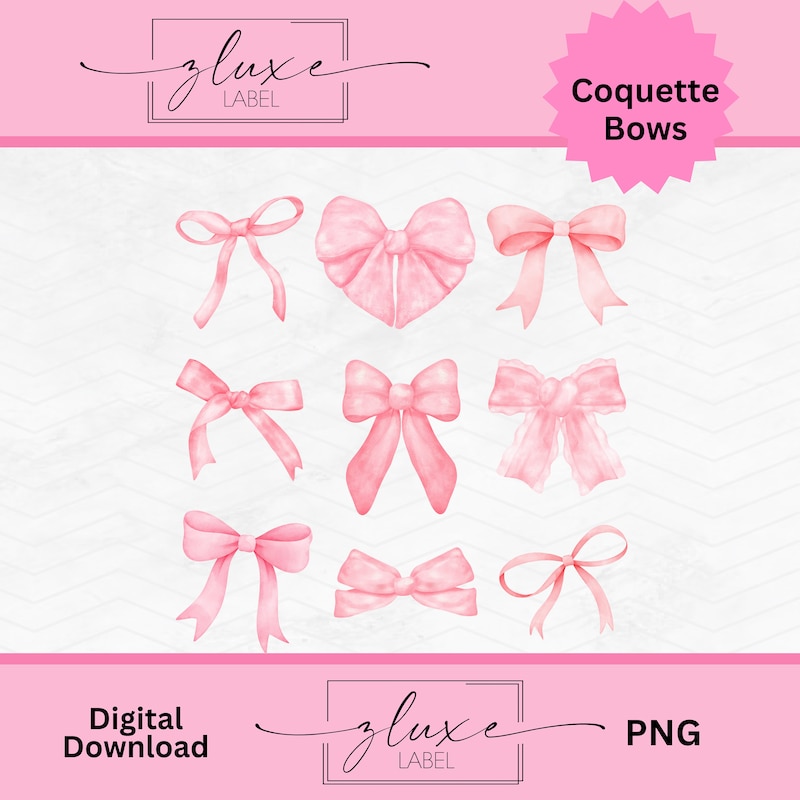 Coquette Bow Png - Etsy