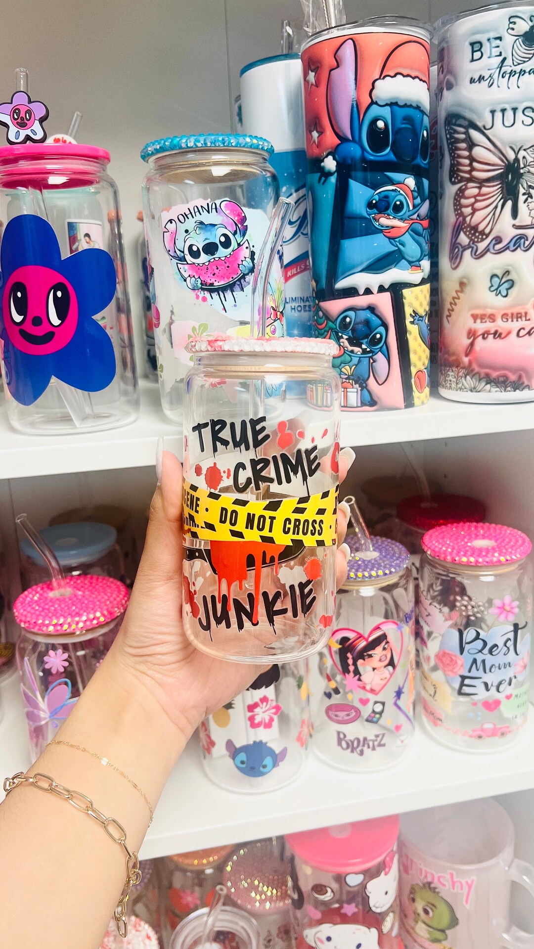 True Crime Cup| True Crime Junkie | Glass Cup - Etsy