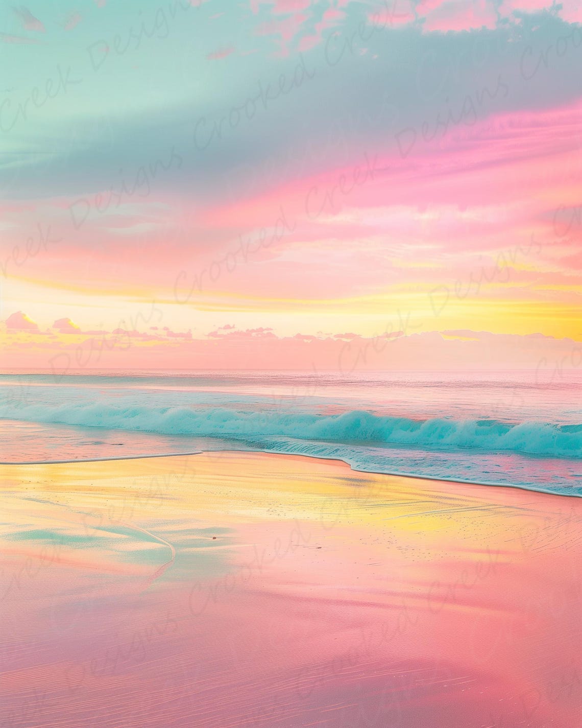 Pastel Beach Sunset Digital Backdrop: Coastal Photograph (JPG & PSD) - Etsy