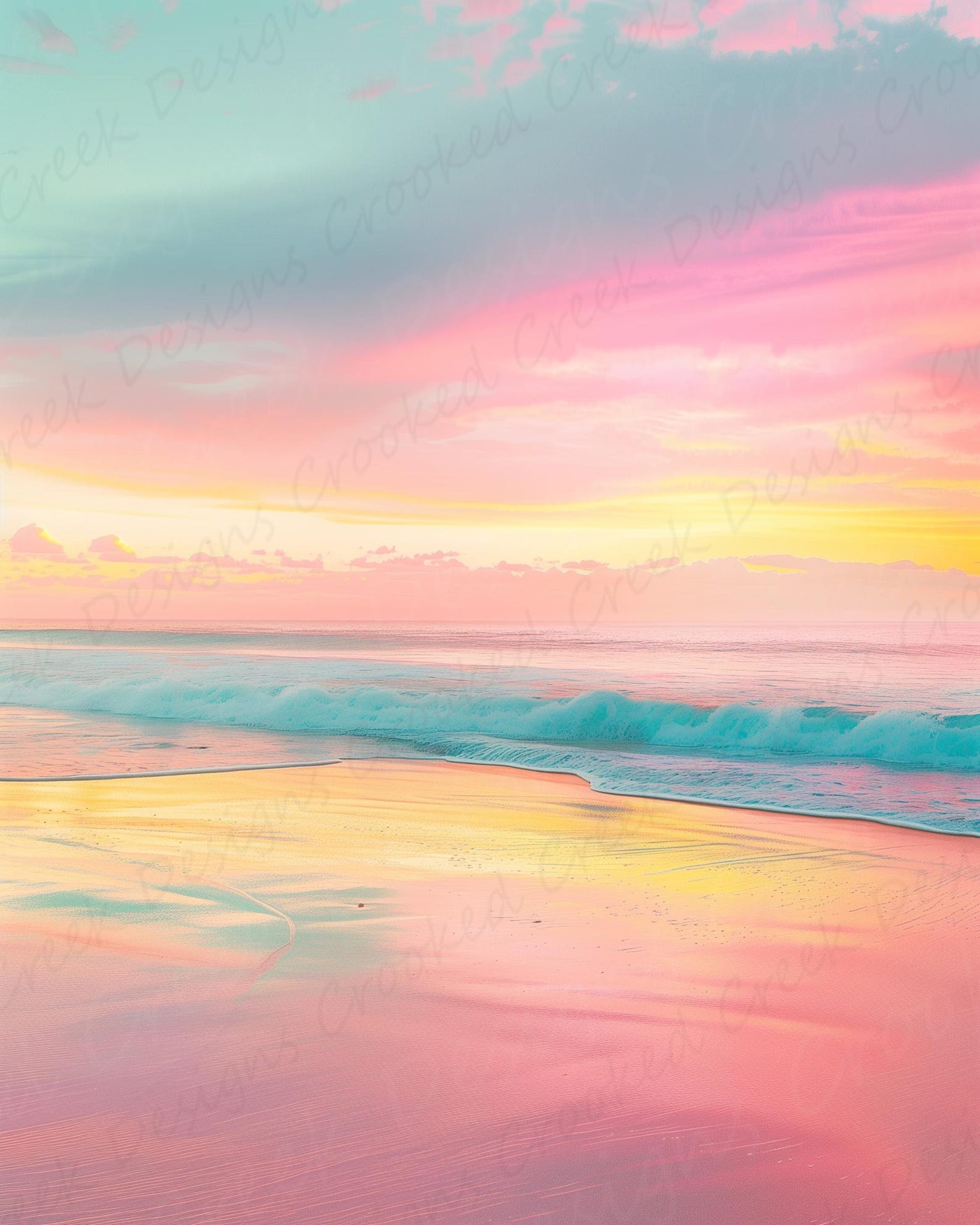 Pastel Beach Sunset Digital Backdrop: Coastal Photograph (JPG & PSD) - Etsy