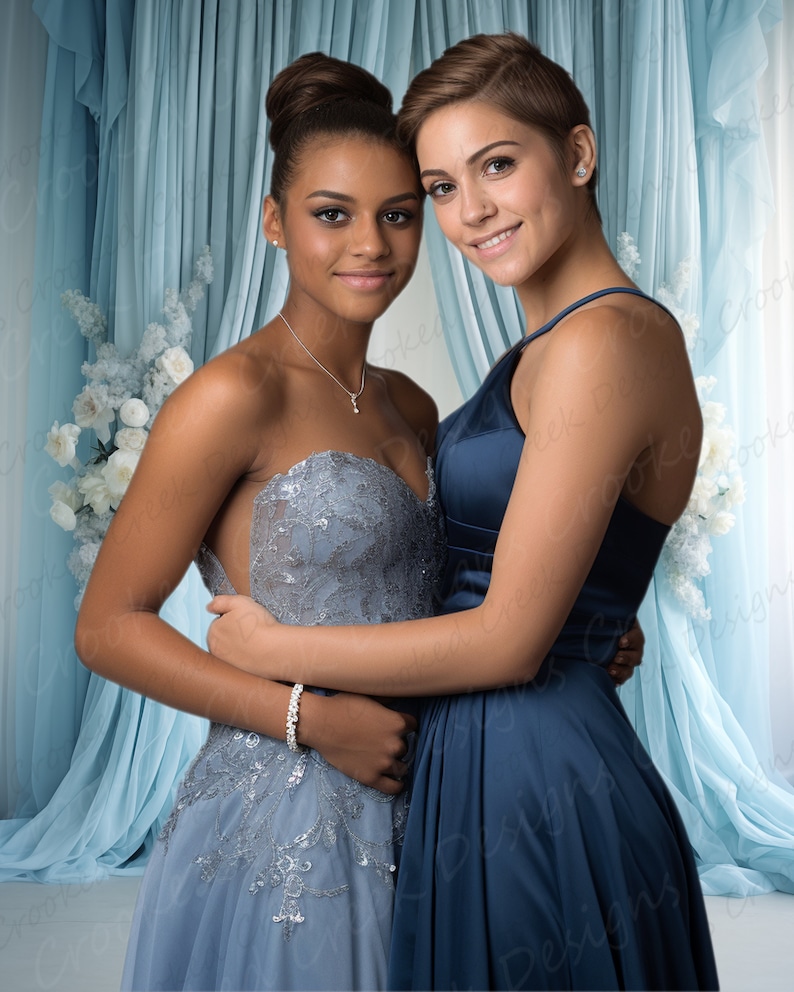 Light Blue and White Digital Backdrop | School Colors Prom and ...