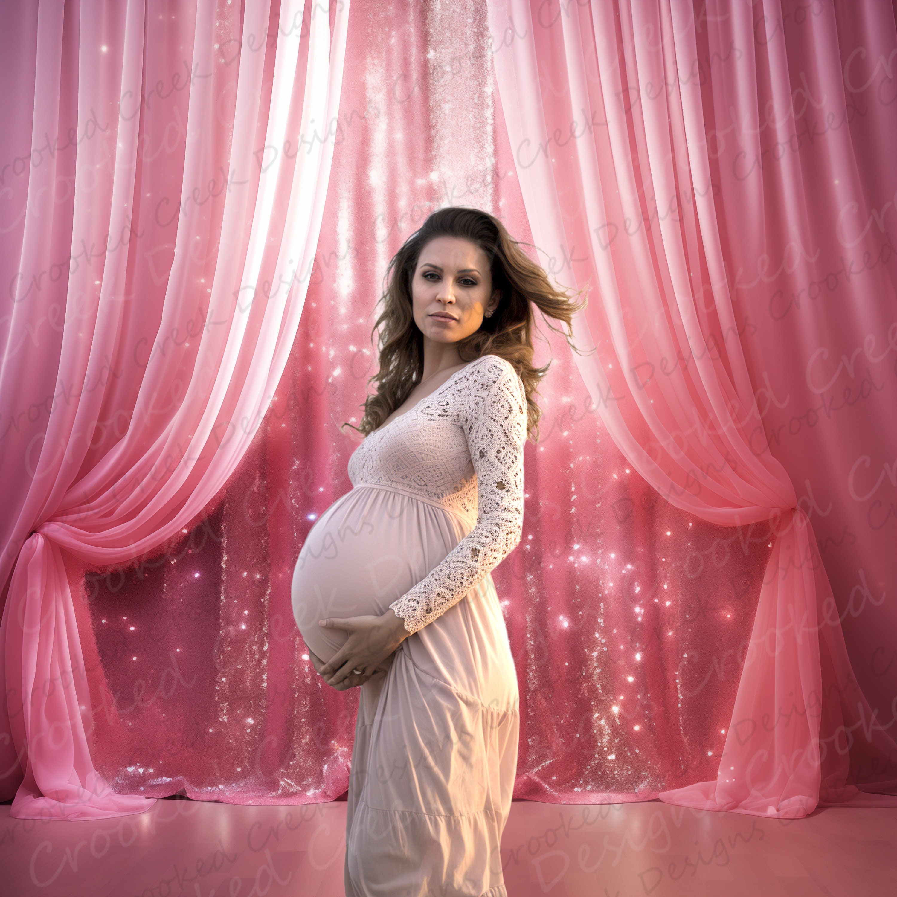 Pink Shimmer Curtains Party Background Valentine's Day Party Backdrop ...