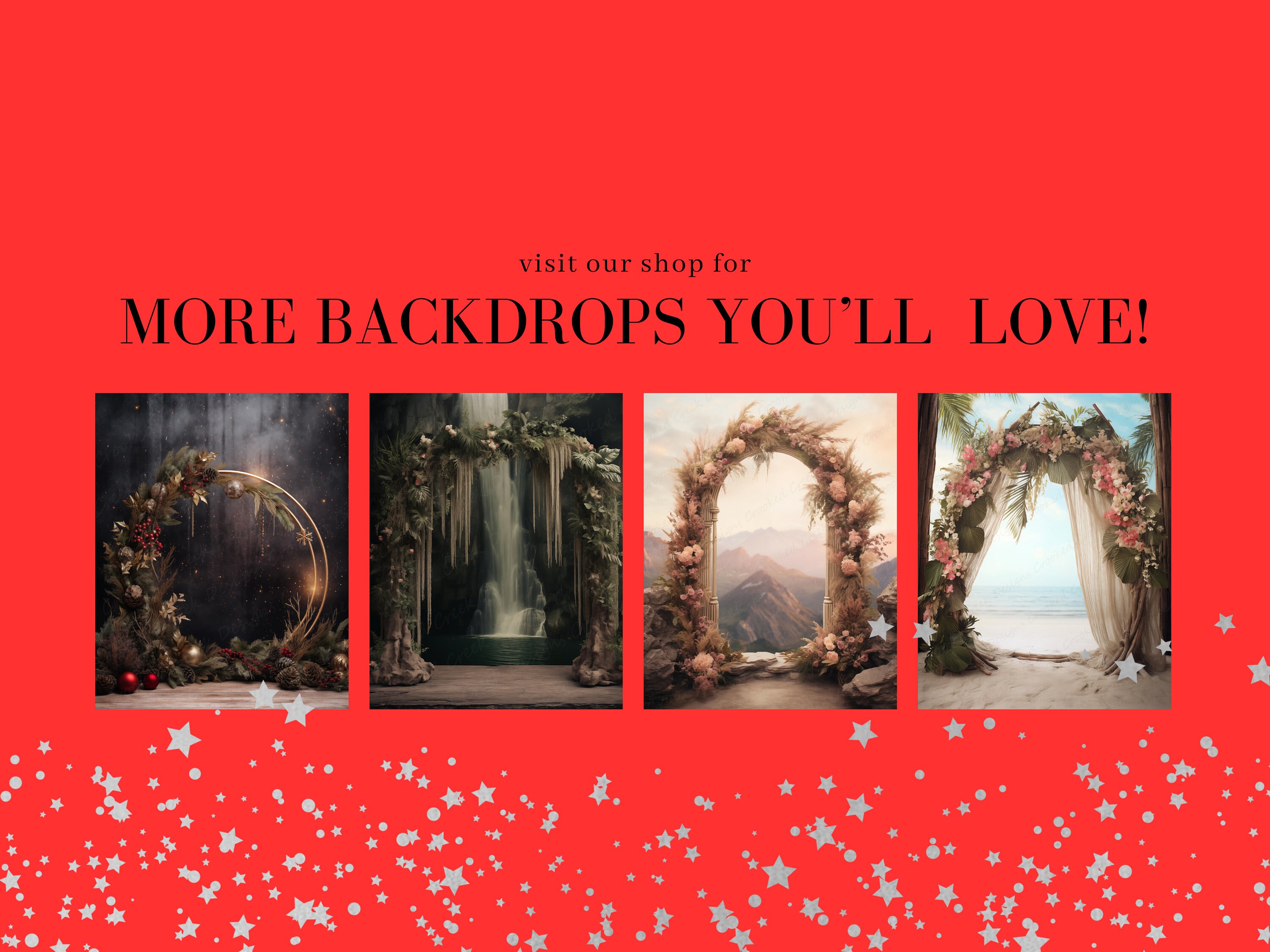 Red and Black Digital Backdrop Curtains | School Prom and Graduation ...