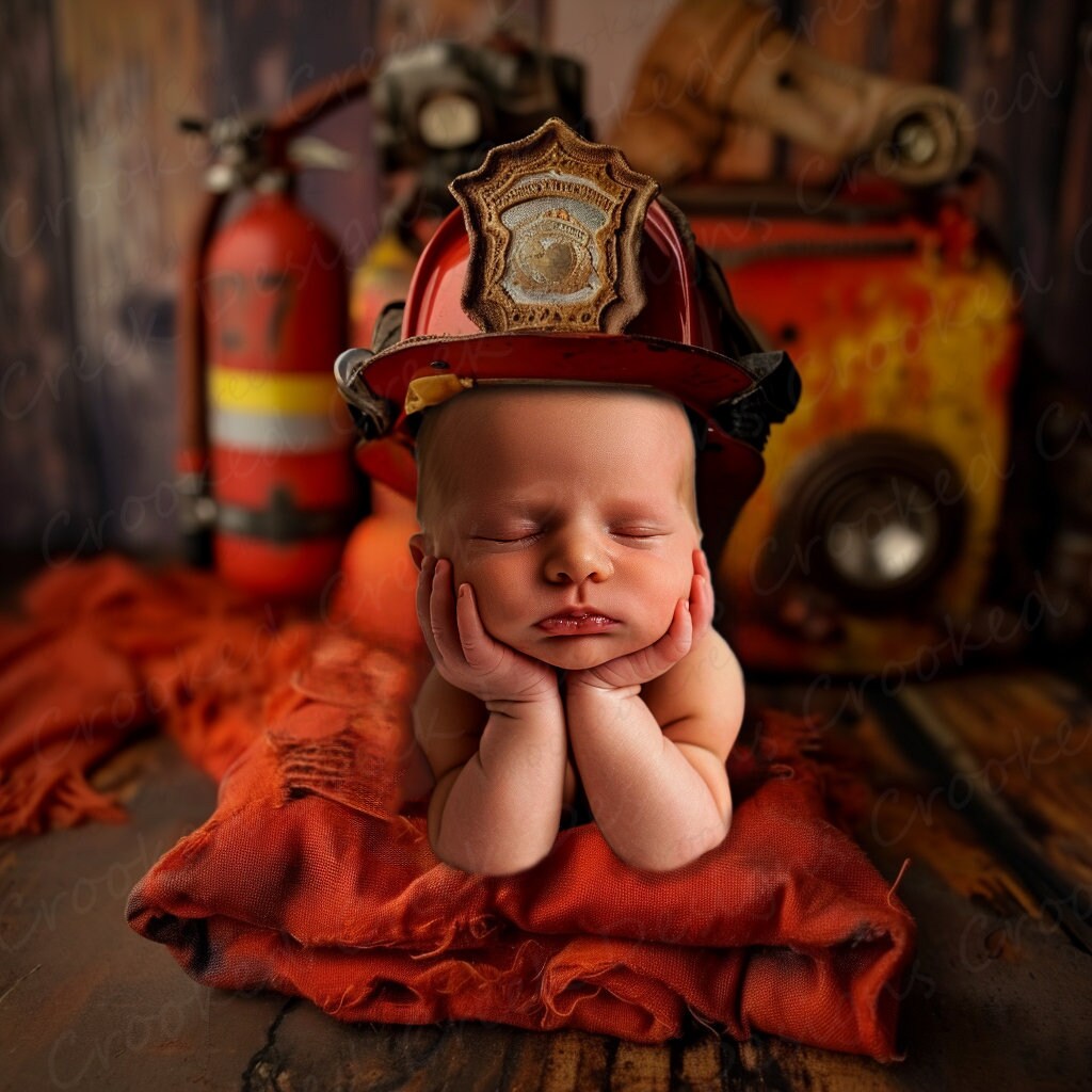 Digital Firefighter Backdrop for Newborn Photography 4000x4000 Px, 300 ...