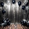 Red and Black Digital Backdrop Curtains School Prom and Graduation ...