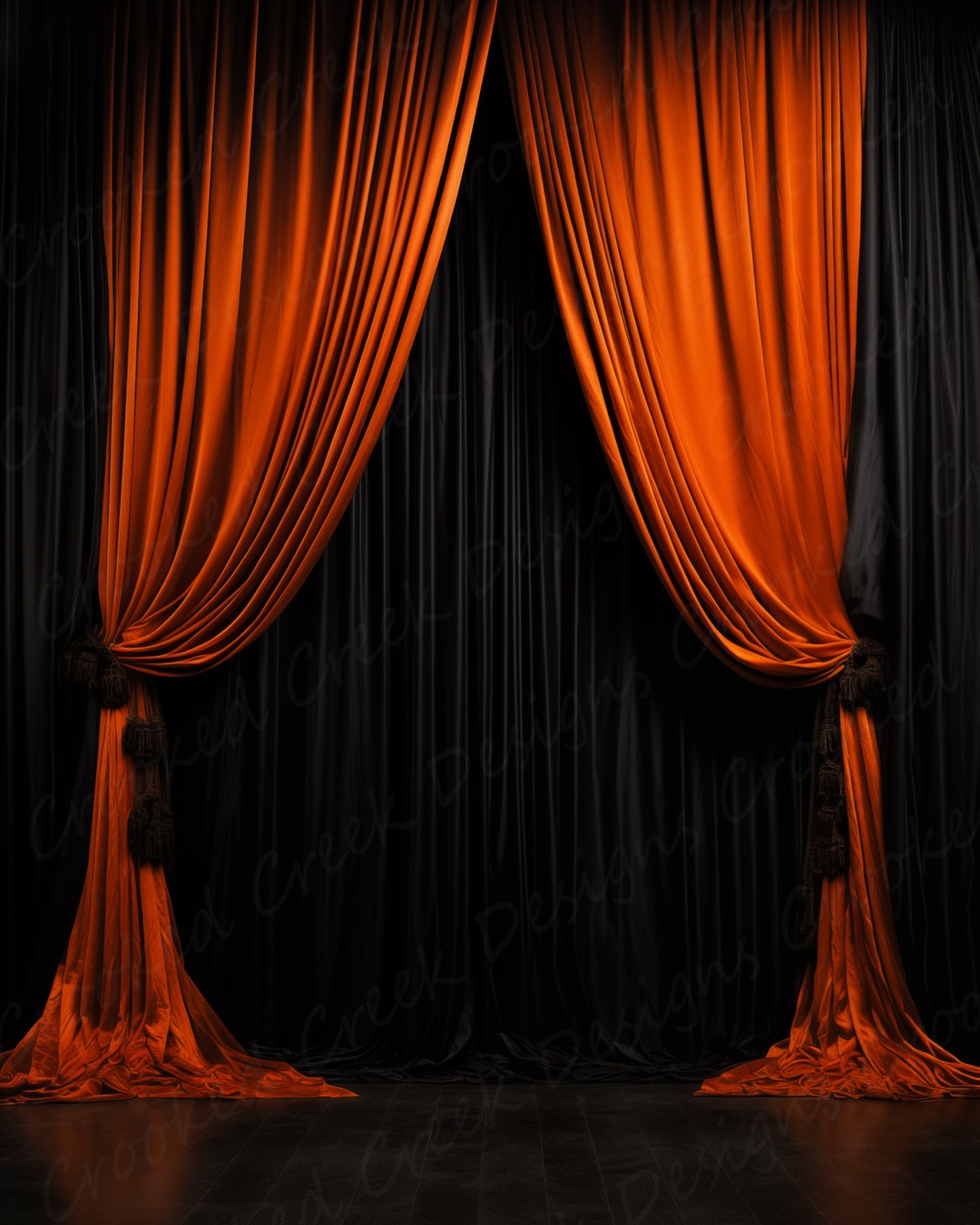 Black and Orange Digital Backdrop | School Colors Prom and Graduation ...