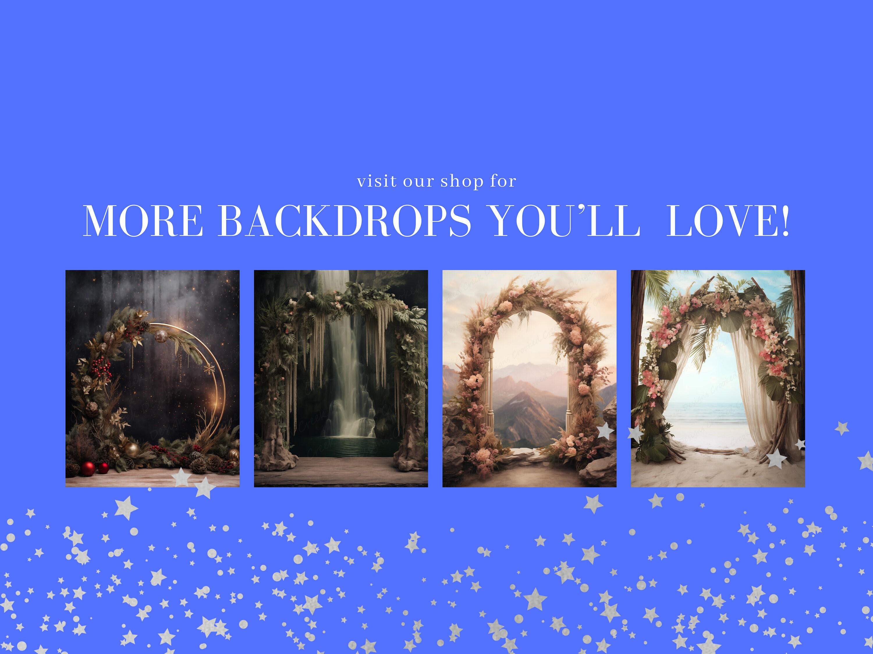 12 Digital Backdrop Curtains Bundle Colorful School Prom and Graduation ...