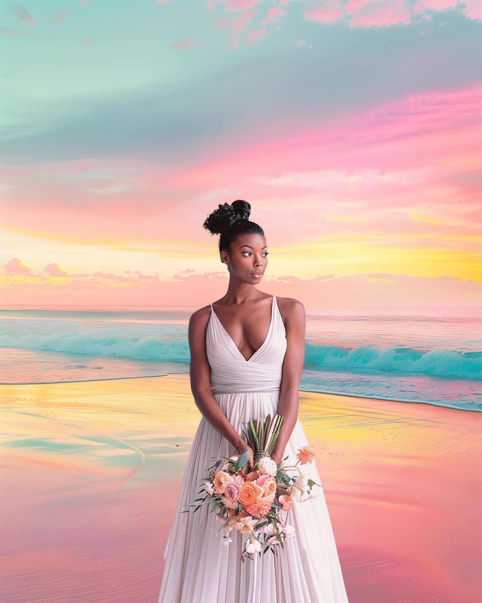 Pastel Beach Sunset Digital Backdrop: Coastal Photograph (JPG & PSD) - Etsy