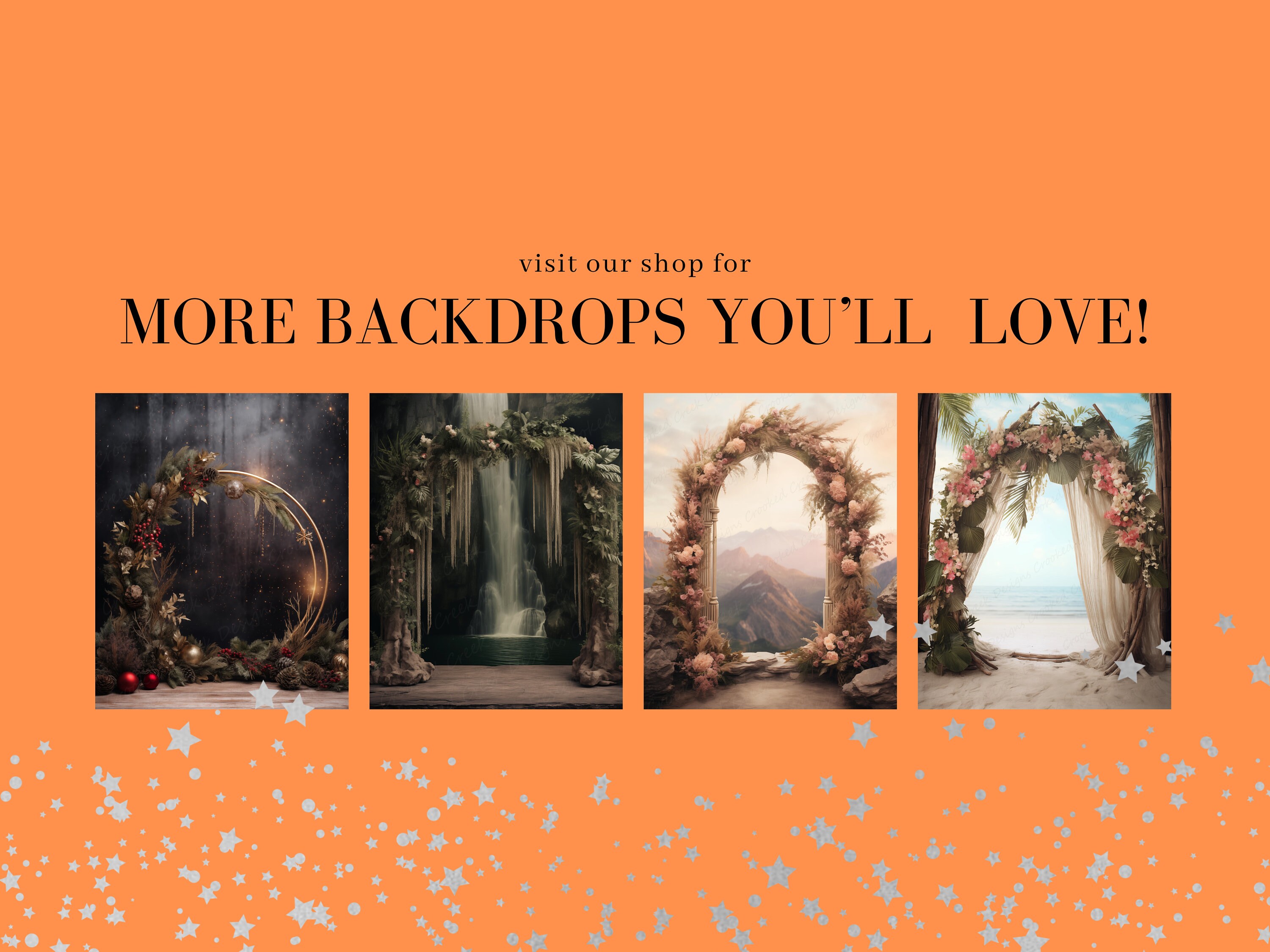 Black and Orange Digital Backdrop School Colors Prom and Graduation ...