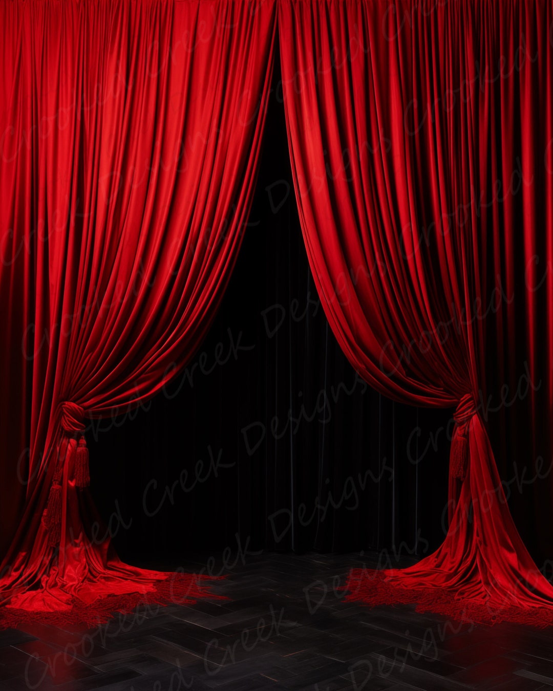 Red and Black Digital Backdrop Curtains | School Prom and Graduation ...