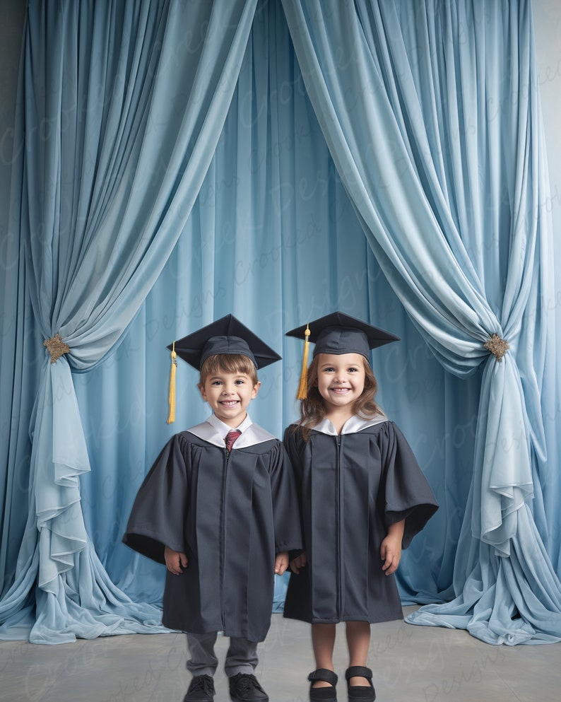 Colorful Curtain Digital Backdrop Bundle: Prom & Graduation (PSD, JPG ...