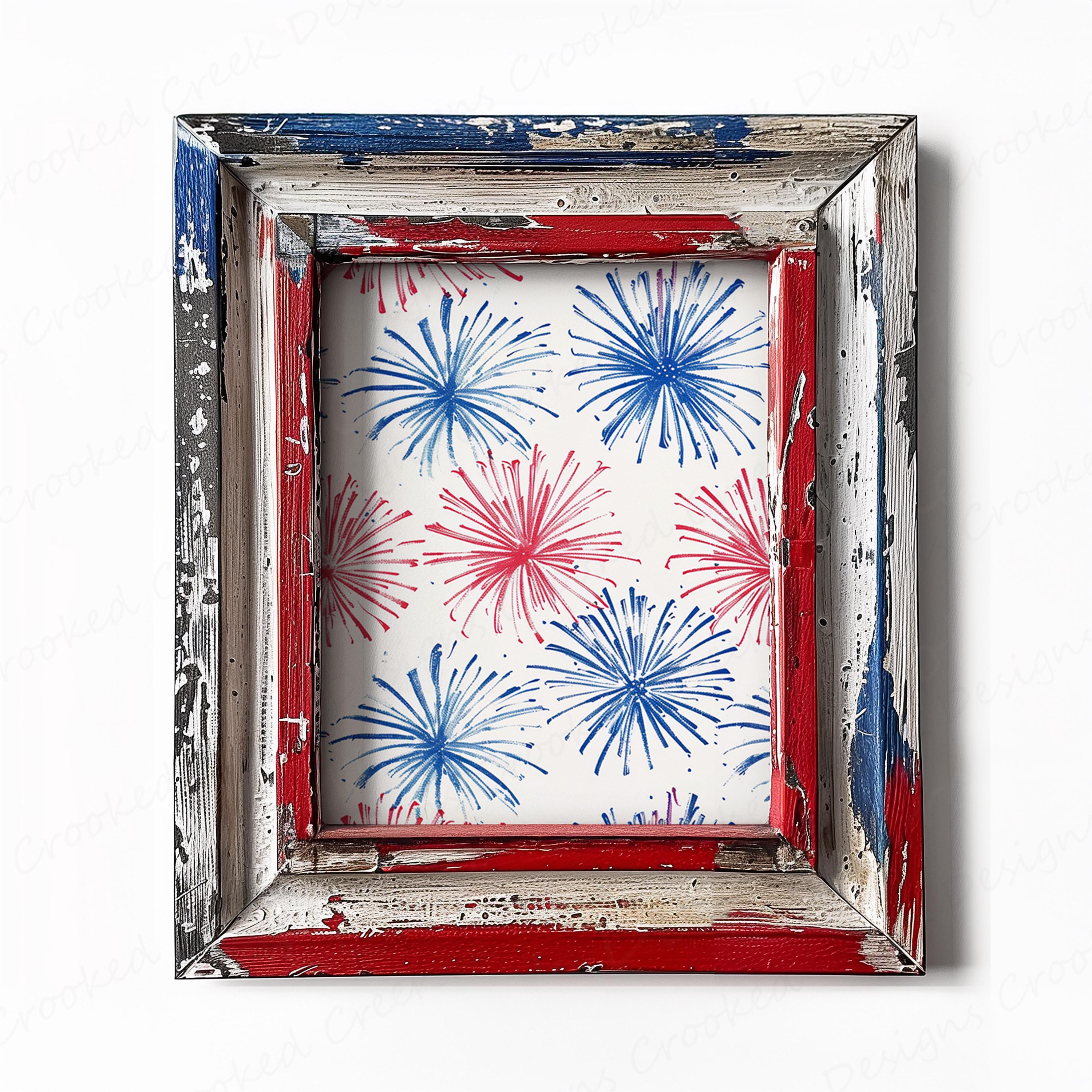 Digital 4th of July 8x10 Picture Frame Mockup Bundle Red White and Blue ...