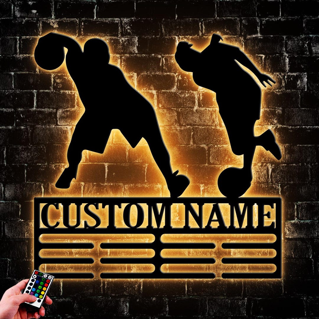 Custom Goalball Medal Holder LED Light, Personalized Goalball Player ...