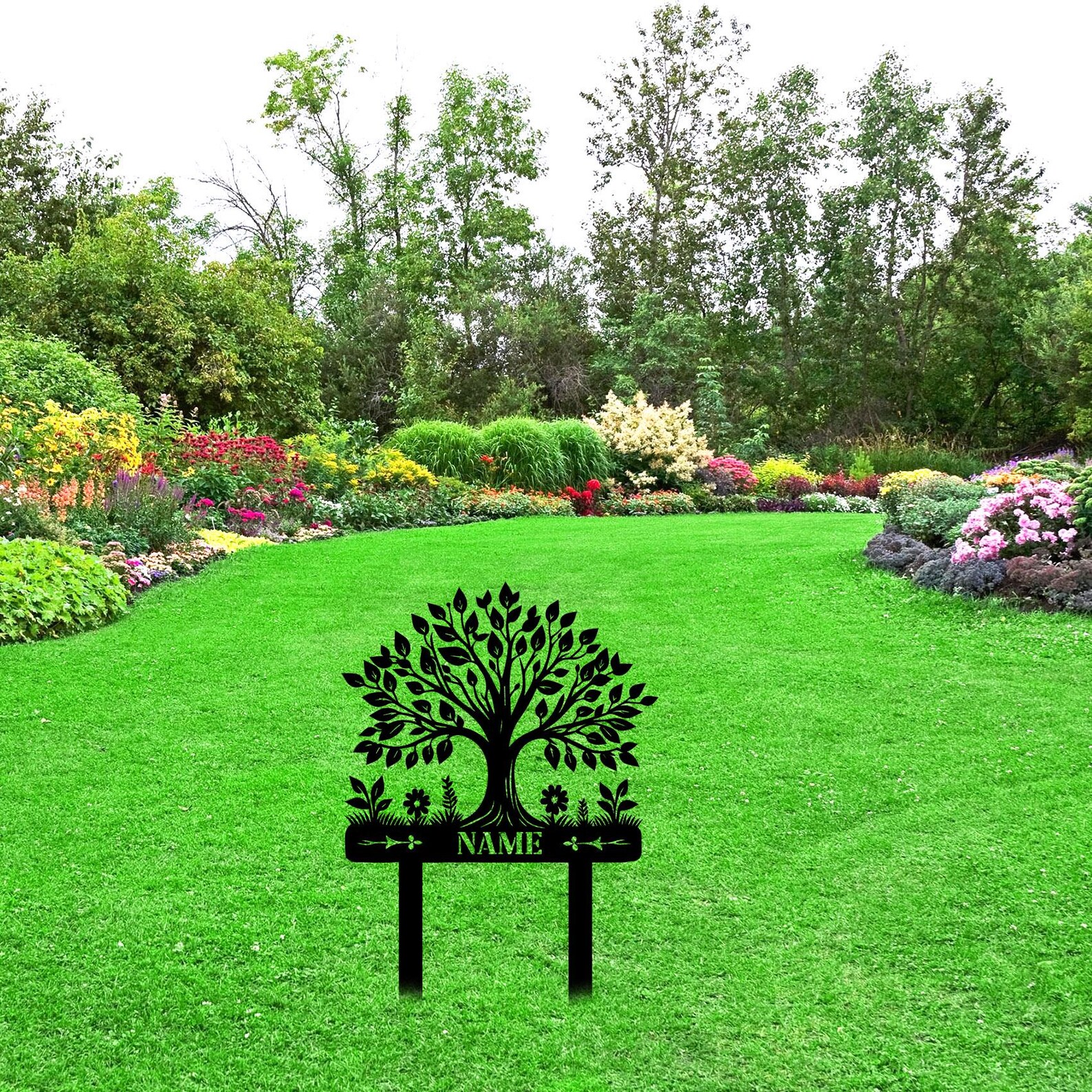 Custom Tree of Life Farm Garden Metal Sign, Personalized Gardener Name ...