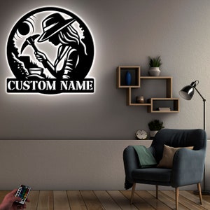 Custom Archaeology Rock Metal Wall Art LED Light, Personalized ...