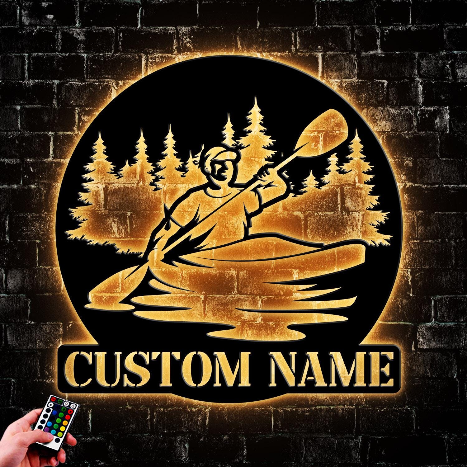 Custom Rowing Metal Wall Art LED Light, Personalized Boat Racers Name ...