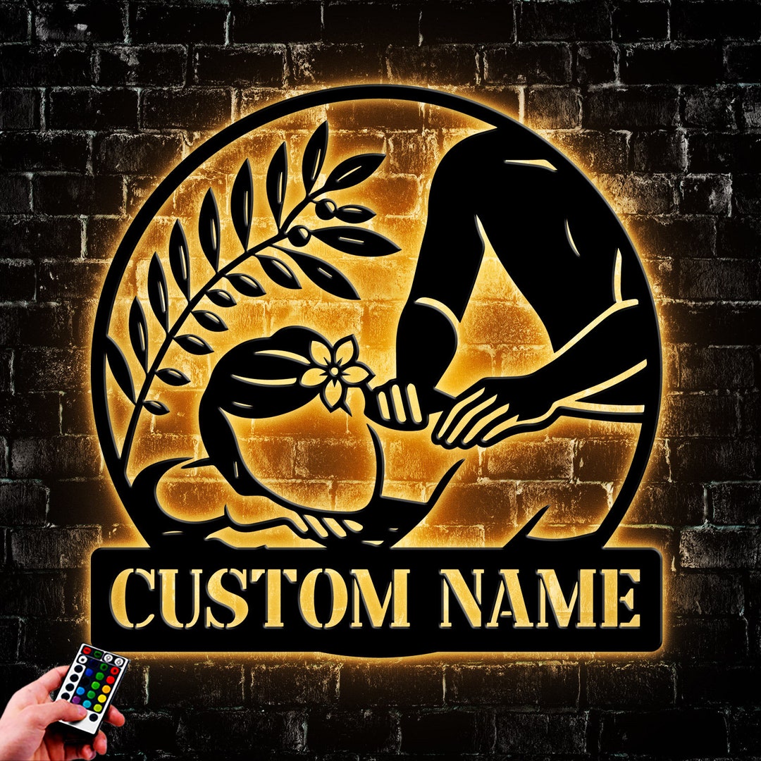 Custom Massage Therapist Metal Wall Art Led Light, Personalized ...