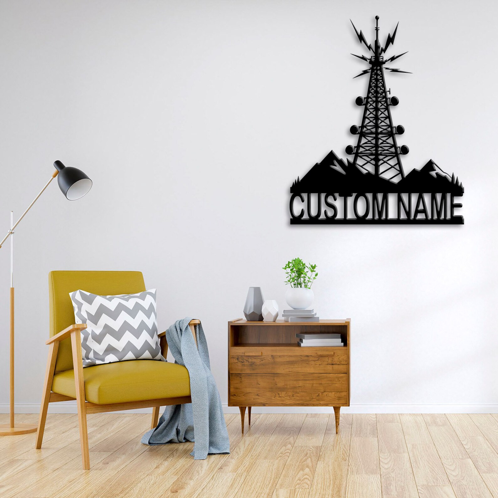 Custom Call Sign Metal Wall Art Led Light, Personalized Ham Radio Sign ...