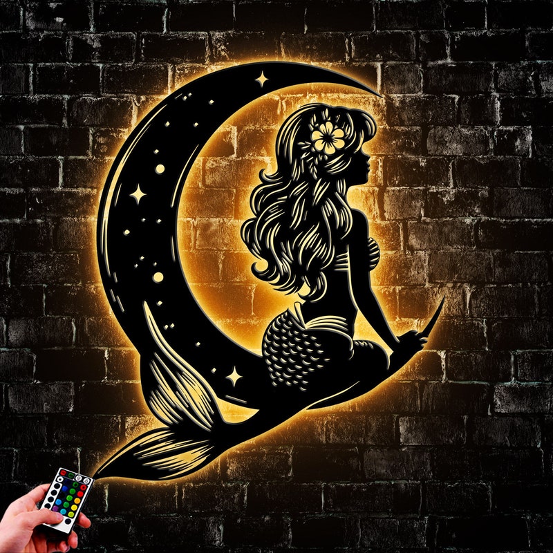 Mermaid Metal Art - Etsy