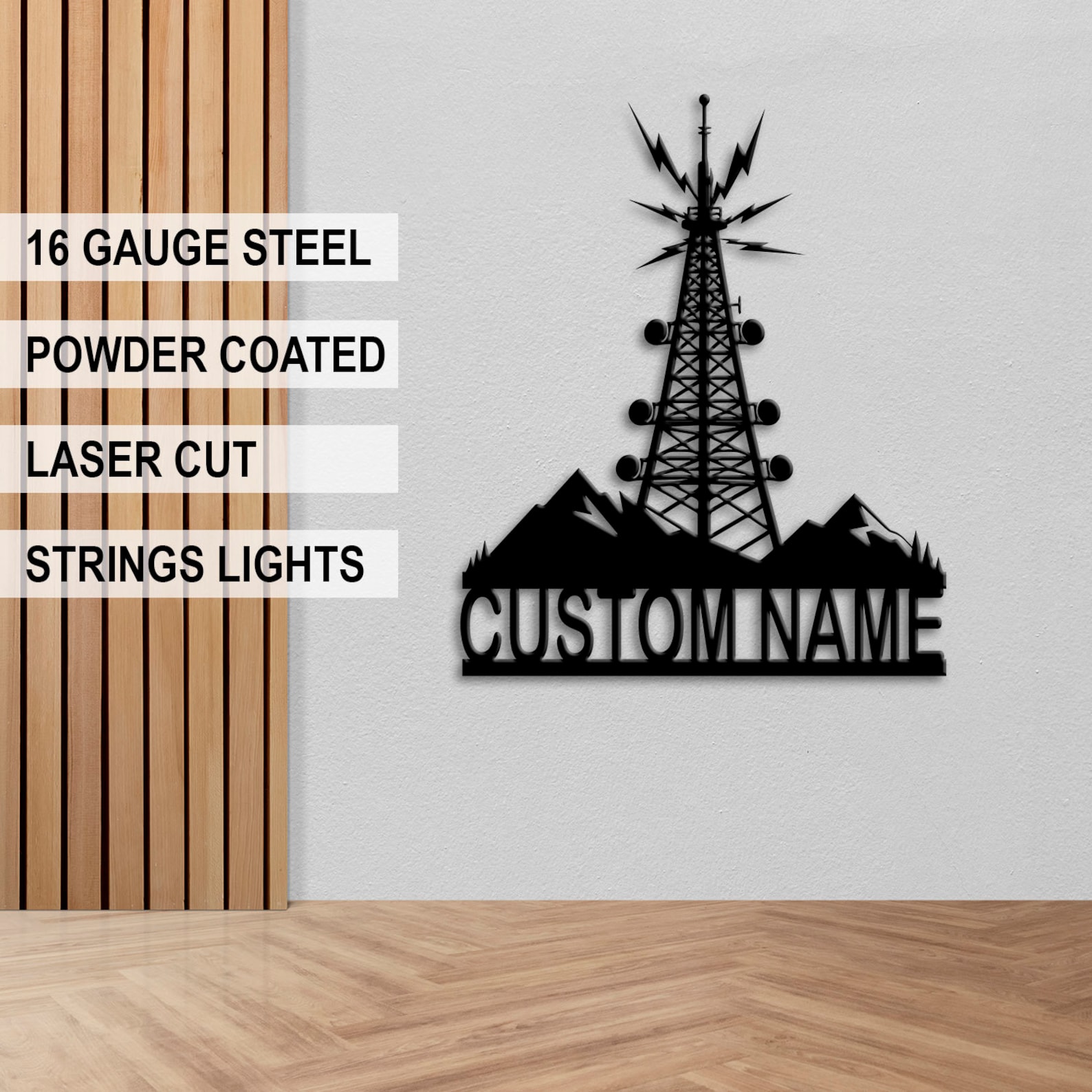 Custom Call Sign Metal Wall Art Led Light, Personalized Ham Radio Sign ...