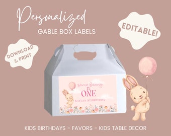 Some Bunny is One Favor Box Bunny Party Favors Easter Theme Favors ...