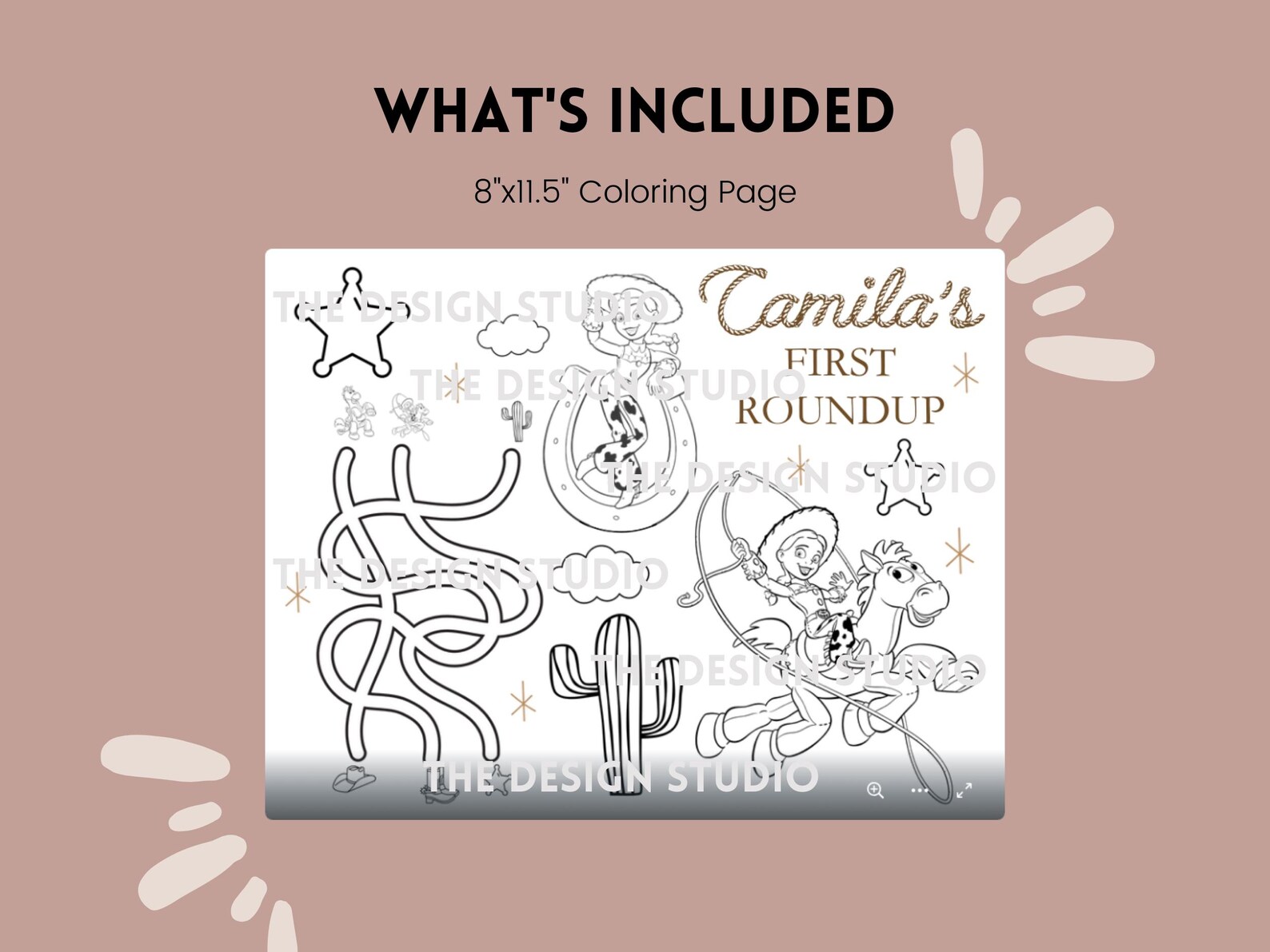 Jessie Theme - Personalized Coloring Page - Etsy