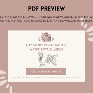 Toy Story - Water Bottle Labels - Etsy