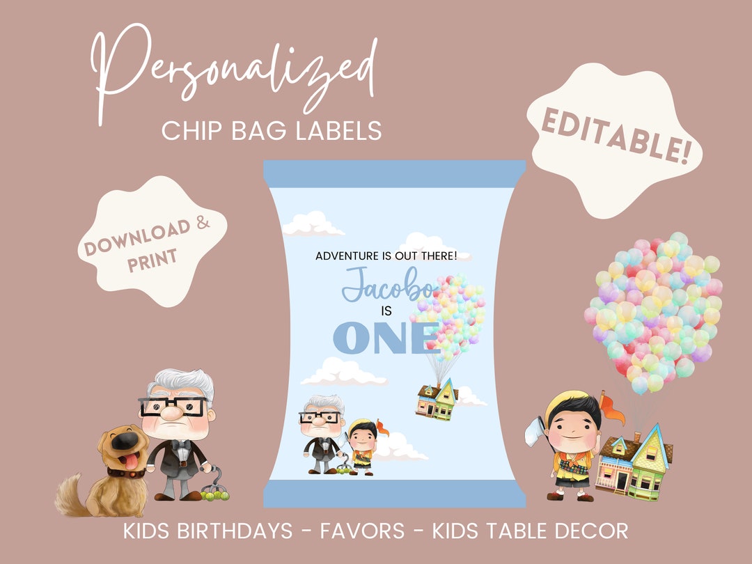 UP - Chip Bag Labels - Etsy