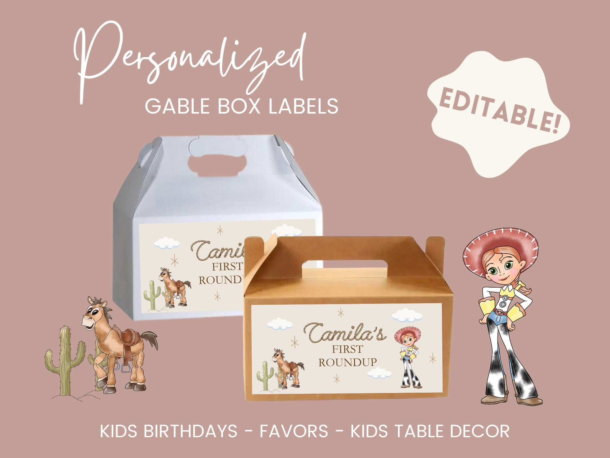 Jessie Favor Box Labels - Etsy