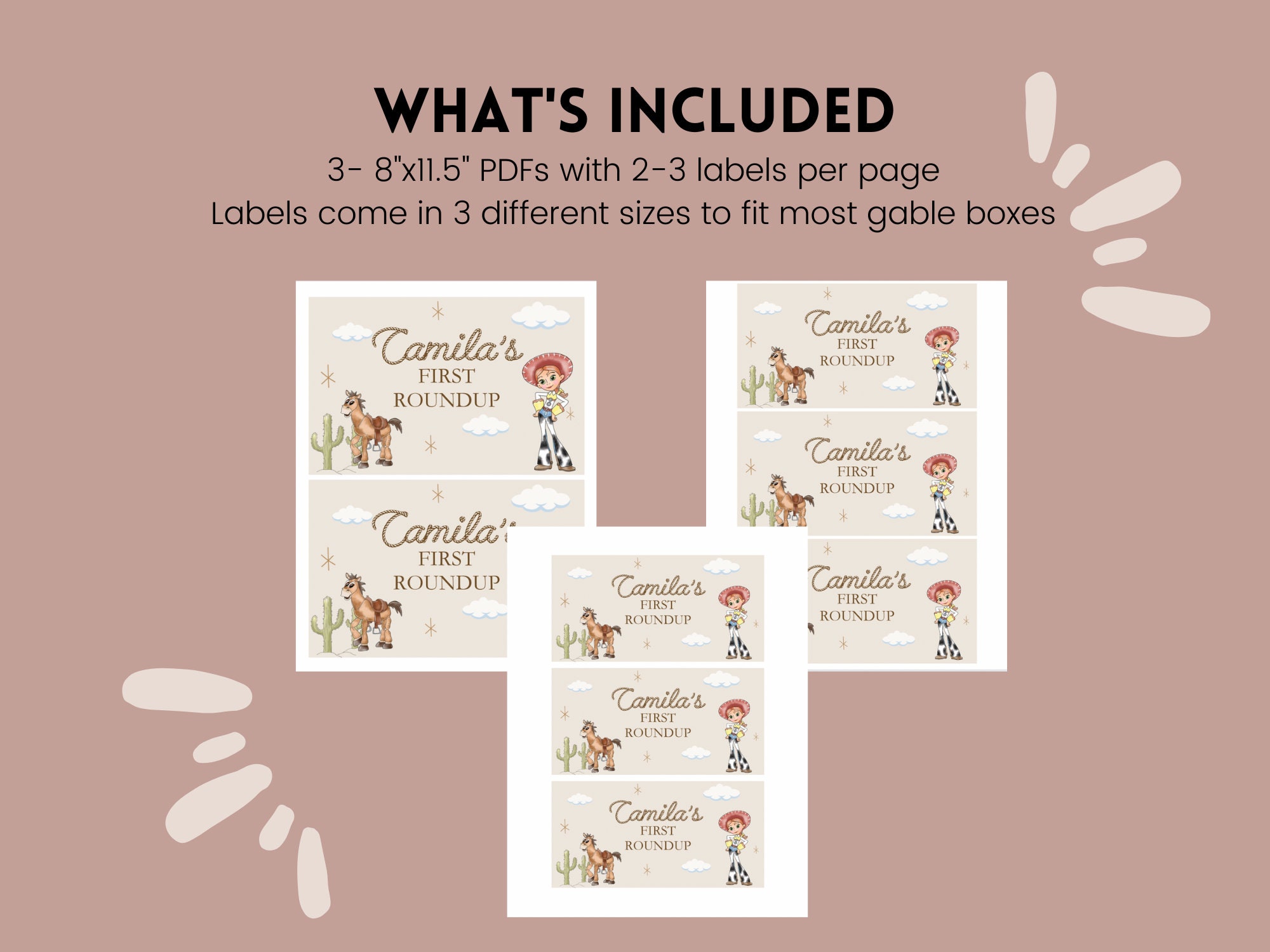 Jessie Favor Box Labels - Etsy