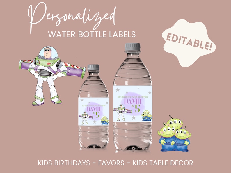Buzz - Water Bottle Labels - Etsy
