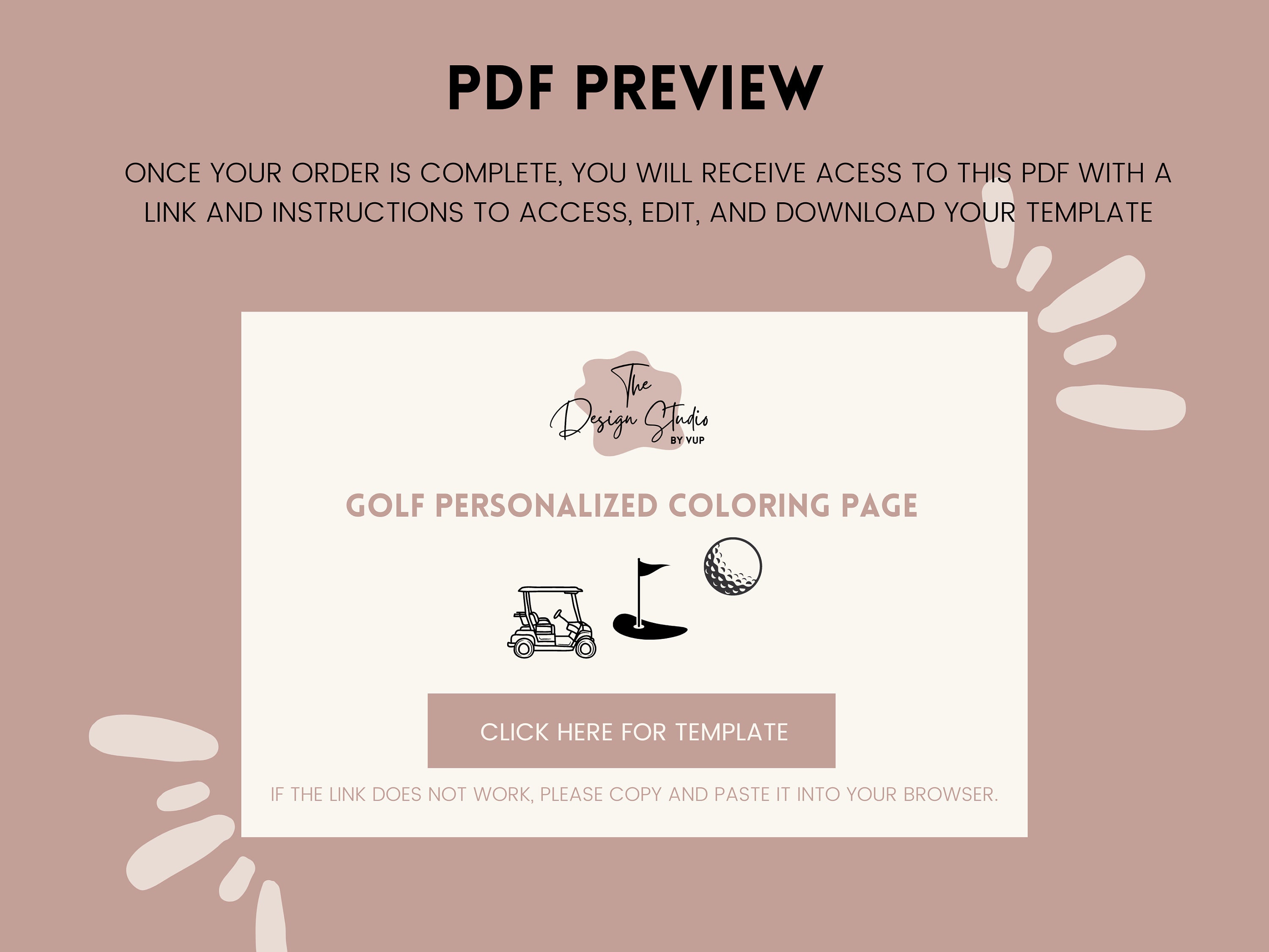 Golf Theme Personalized Coloring Page - Etsy