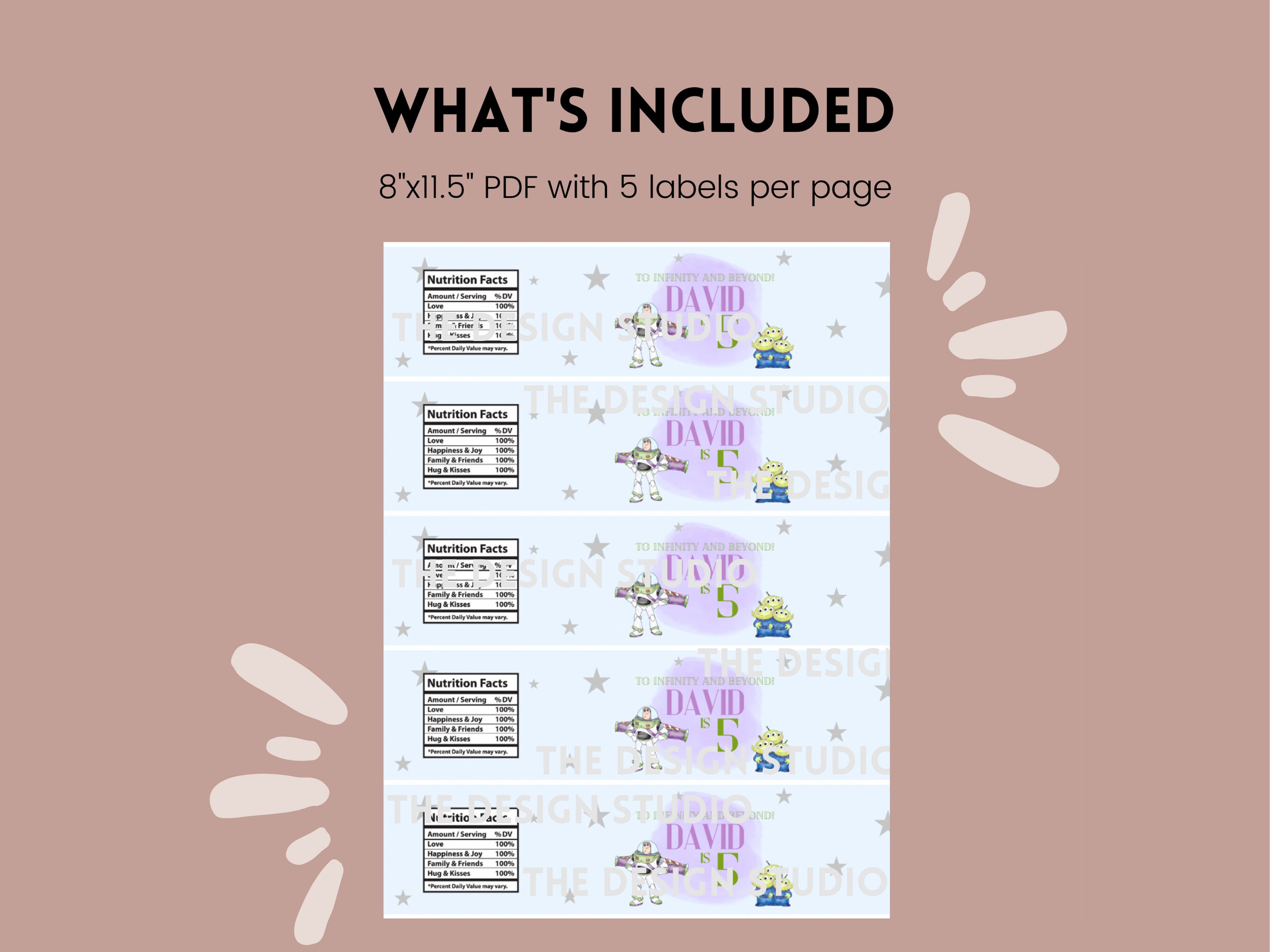 Buzz - Water Bottle Labels - Etsy