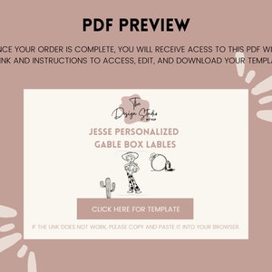 Jessie - Favor Box Labels - Etsy