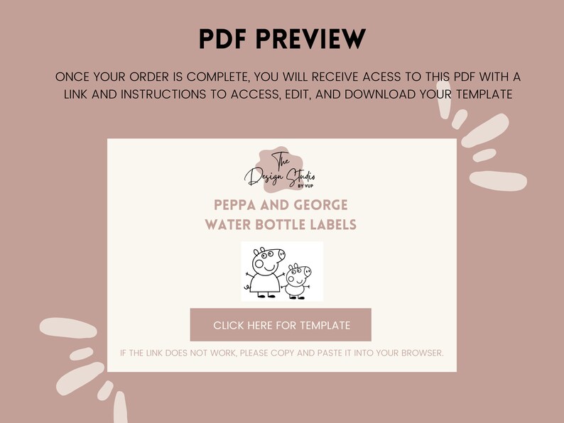 Peppa and George Water Bottle Labels - Etsy