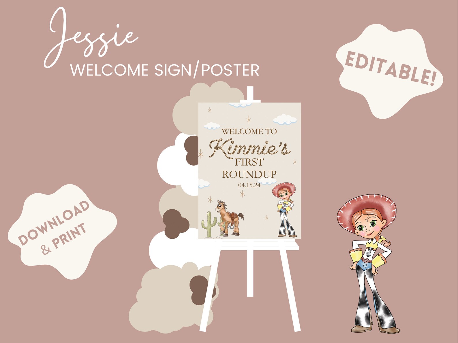 Jessie - Welcome Sign/poster - Etsy