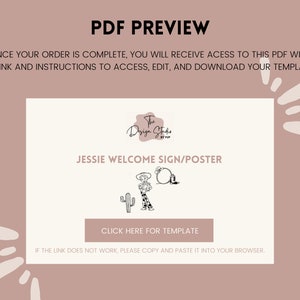 Jessie - Welcome Sign/poster - Etsy