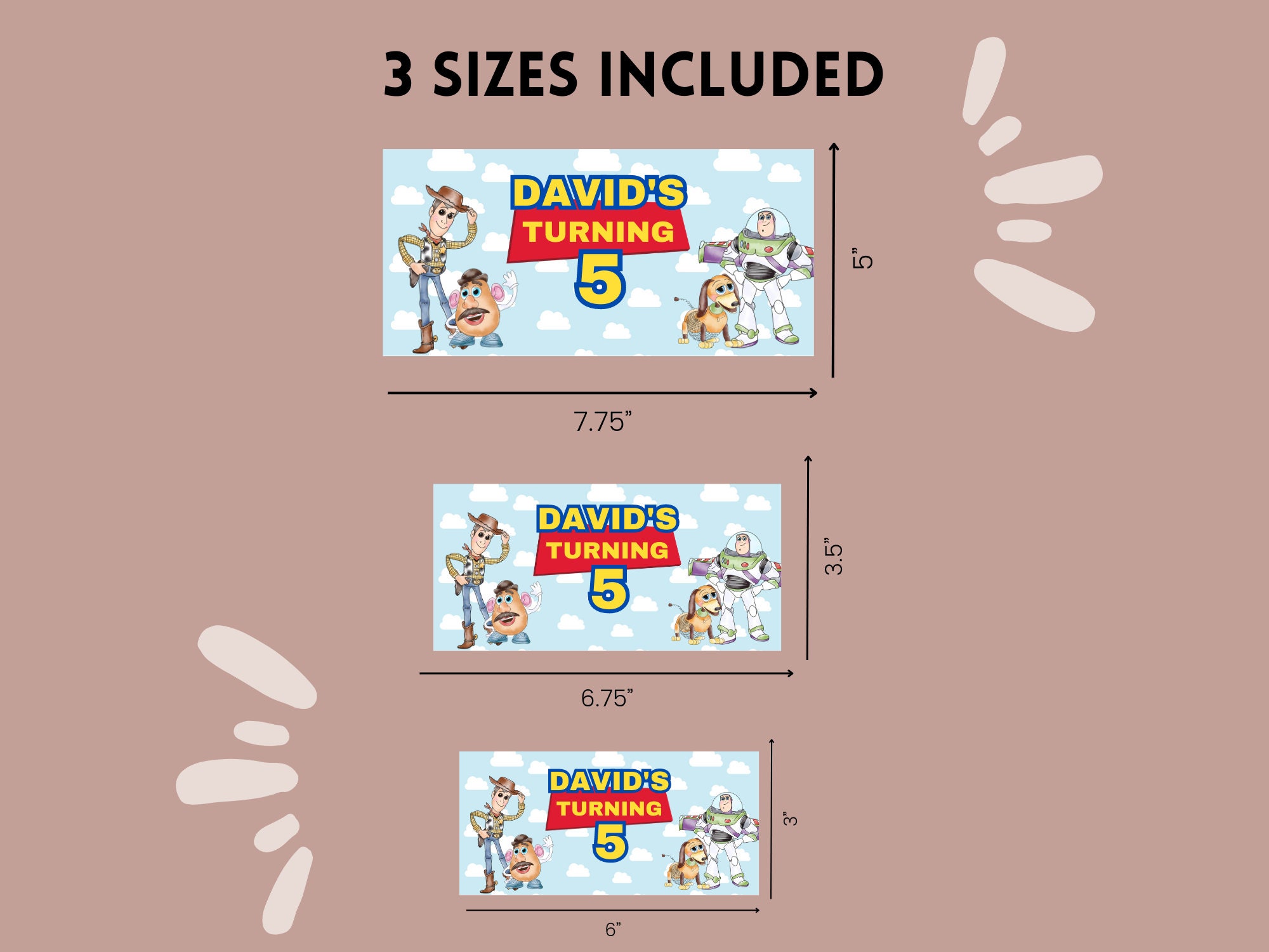 Toy Story - Favor Box Labels - Etsy