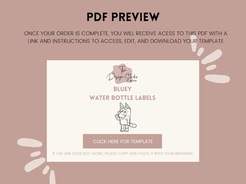 Bluey - Water Bottle Labels - Etsy